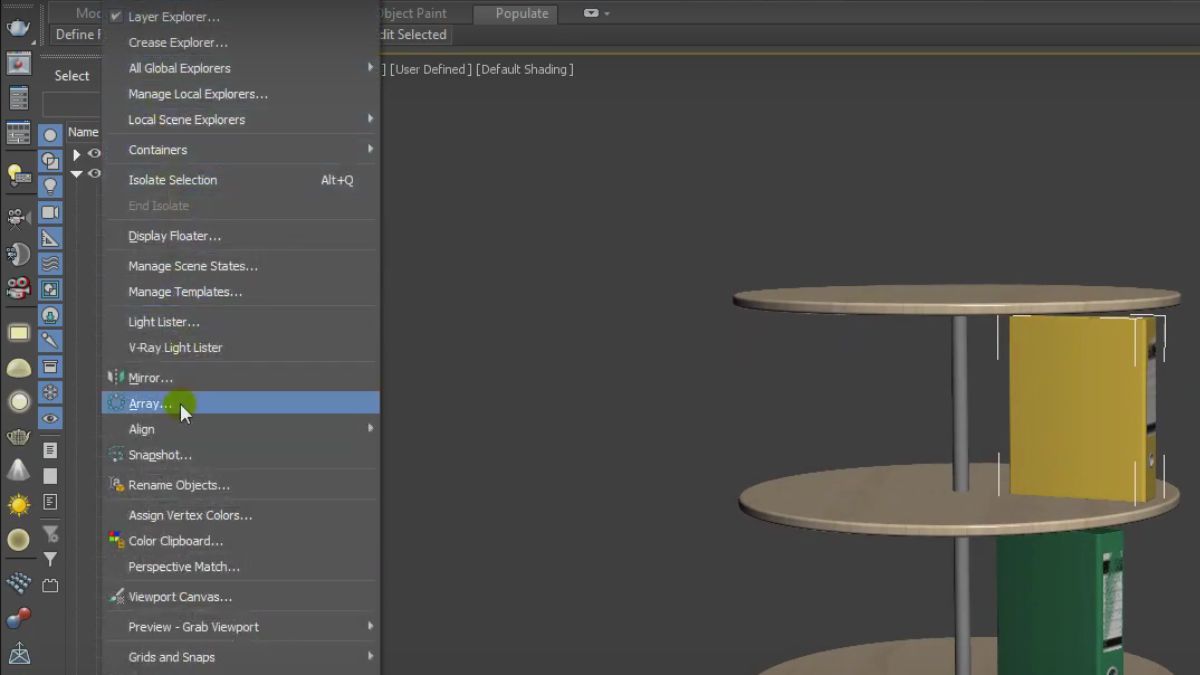 Lệnh Array trong 3ds Max là gì? Hướng dẫn cách dùng lệch
